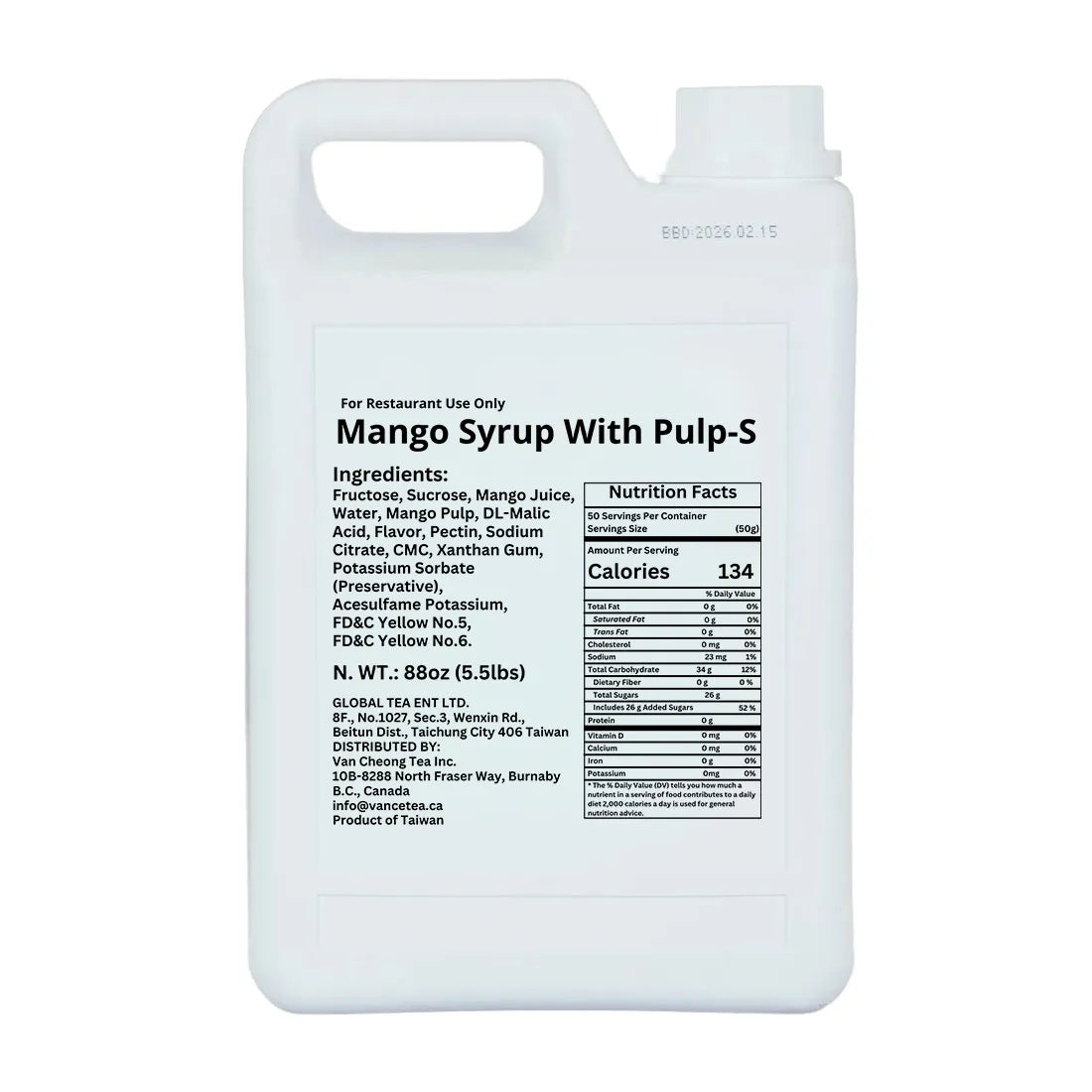 Mango Syrup With Pulp – Boba Tea Distribution
